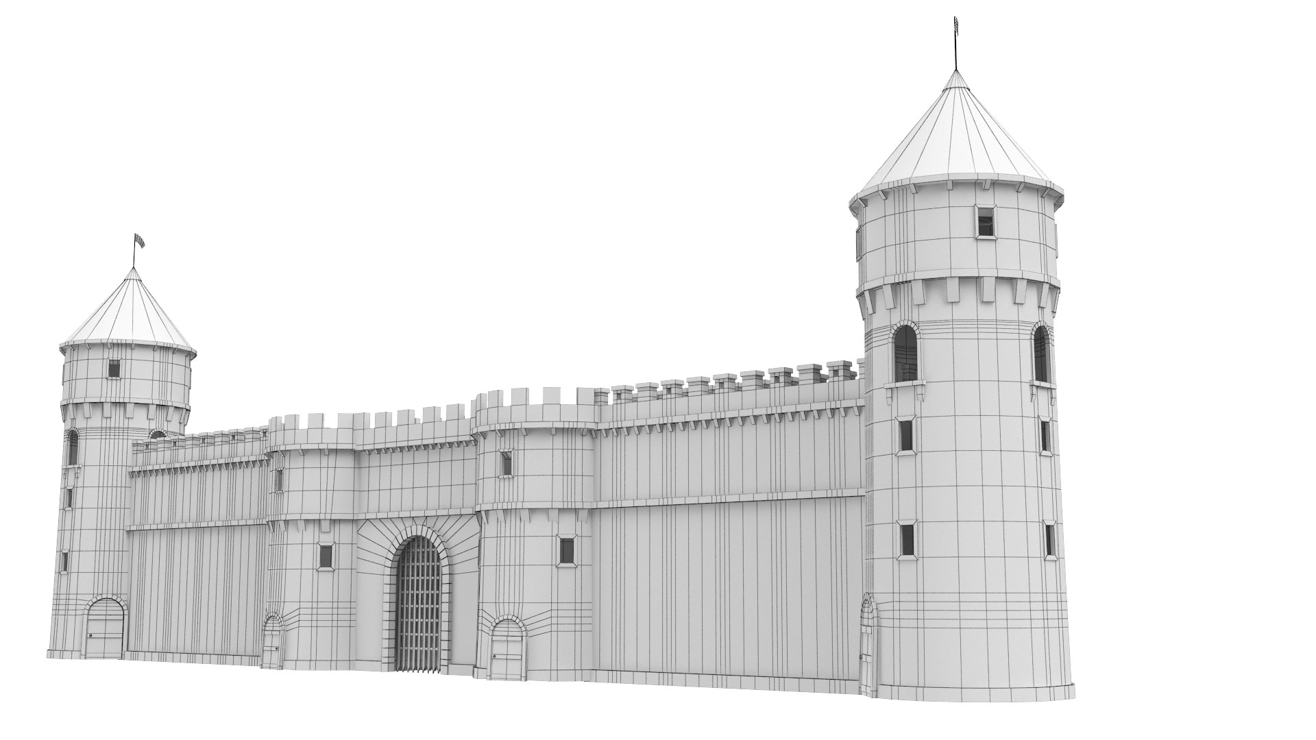 Real castle gate 3D model - TurboSquid 1438646