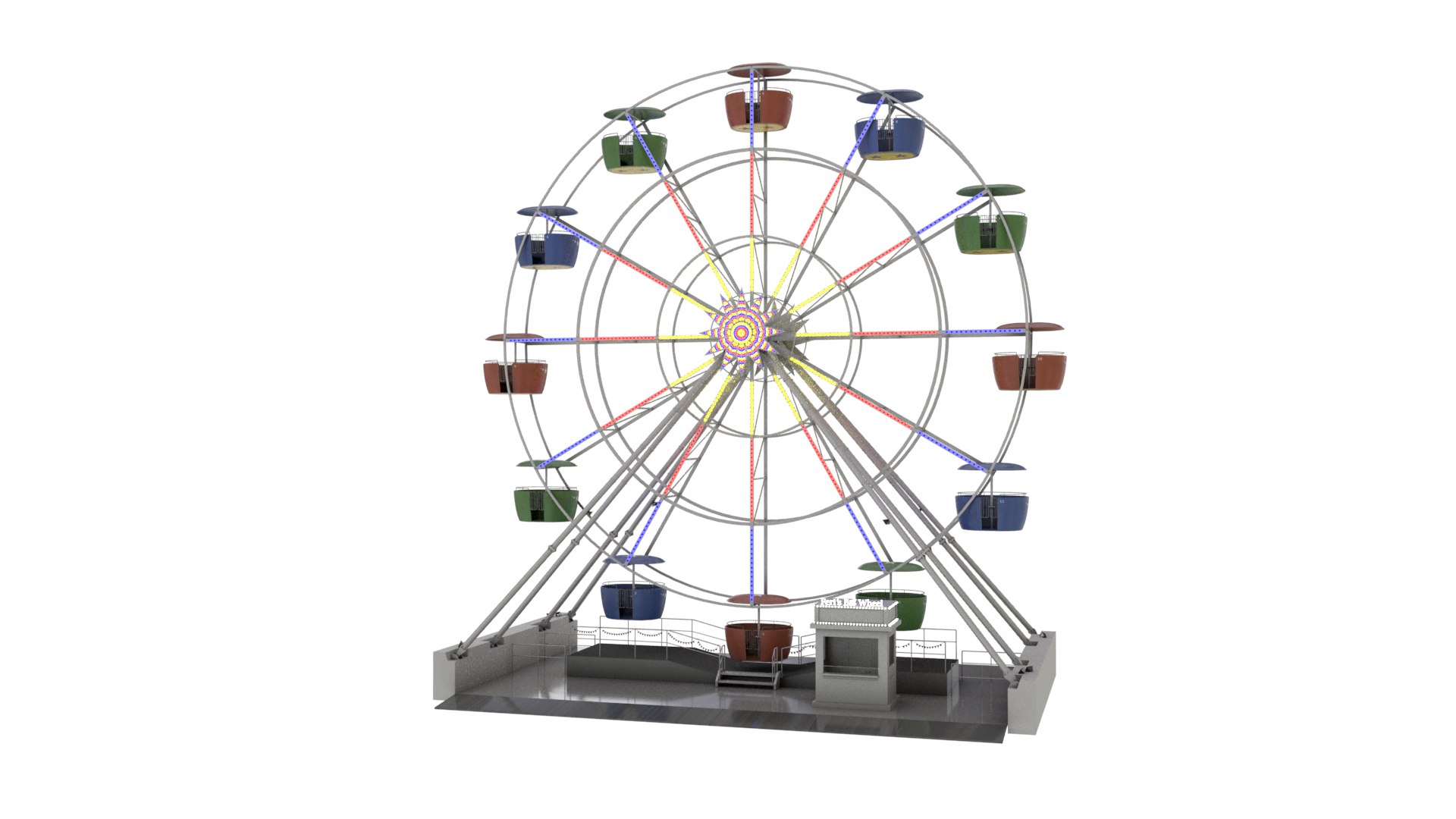 Ferris Wheel 3D Model - TurboSquid 2111649