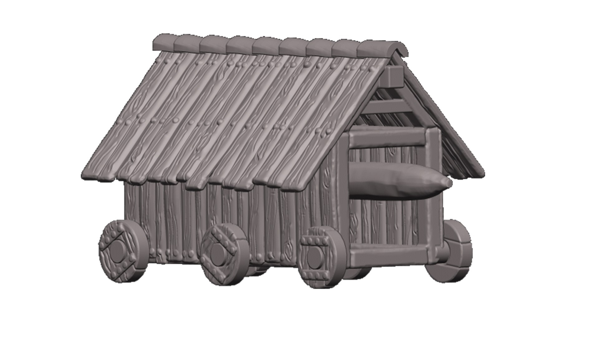 Siege Machine Medieval Gate Ram 3D Model - TurboSquid 2320172