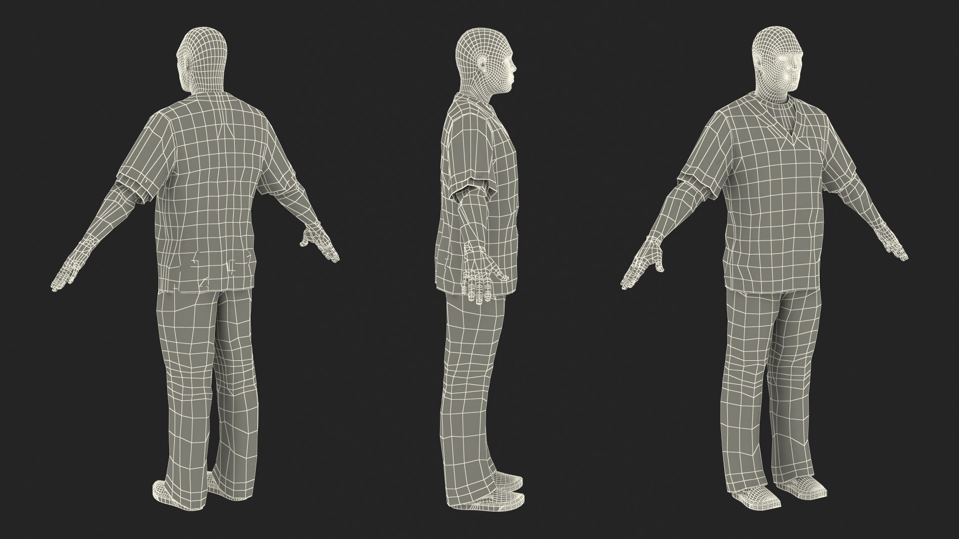 3D Black Male Prisoner A-Pose - TurboSquid 2363217