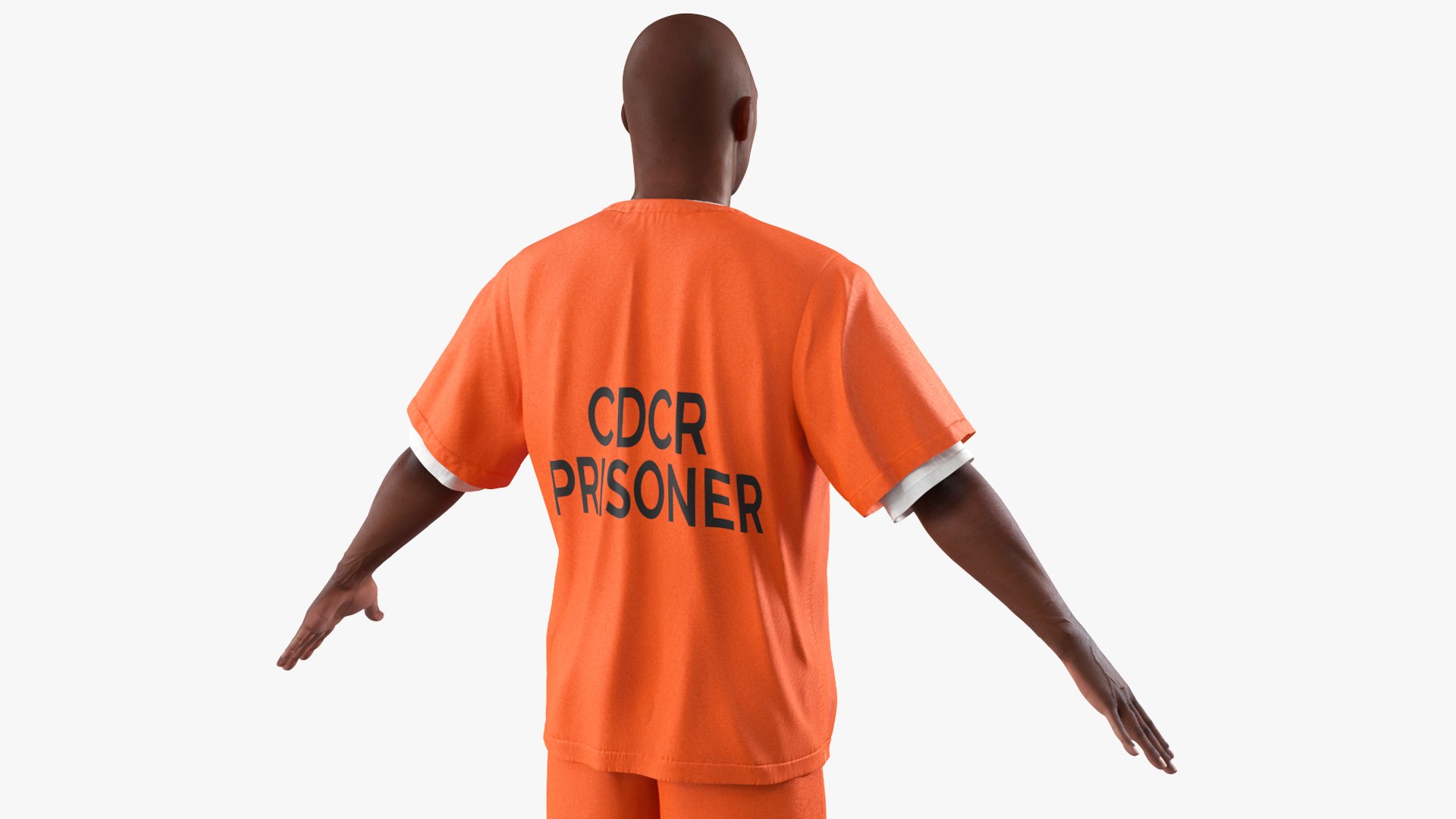 3D Black Male Prisoner A-Pose - TurboSquid 2363217