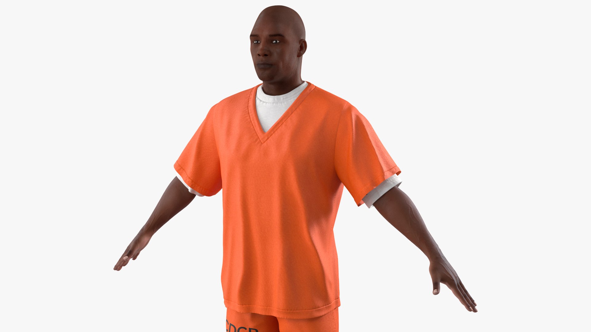 3D Black Male Prisoner A-Pose - TurboSquid 2363217