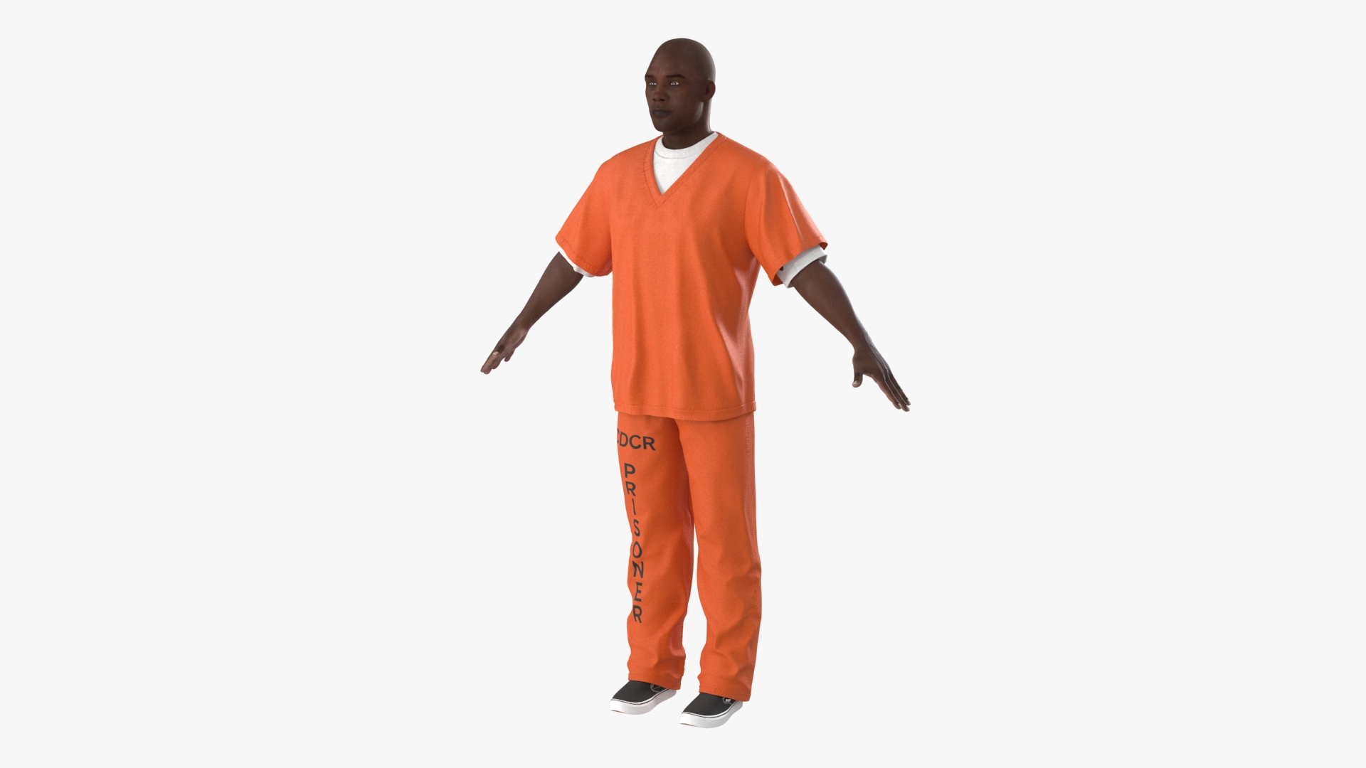 3D Black Male Prisoner A-Pose - TurboSquid 2363217