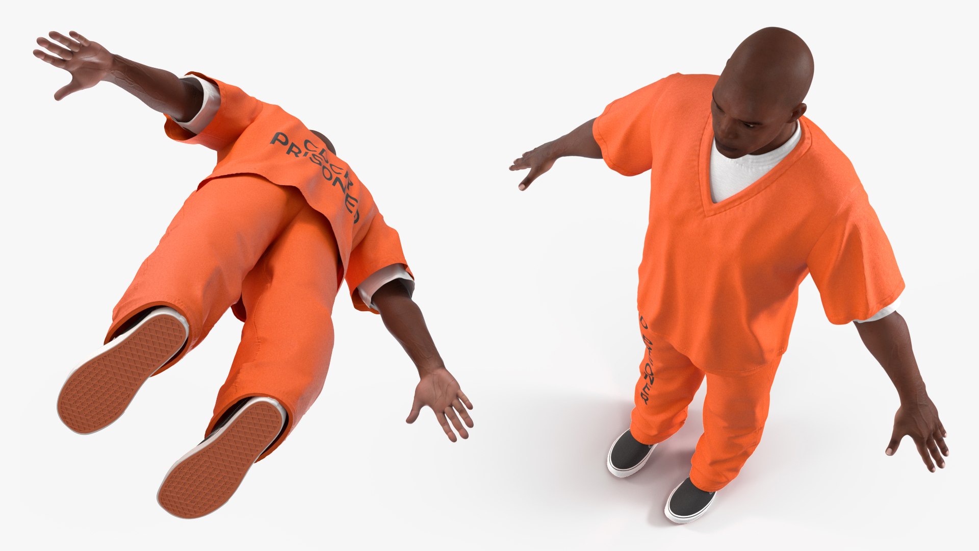 3D Black Male Prisoner A-Pose - TurboSquid 2363217