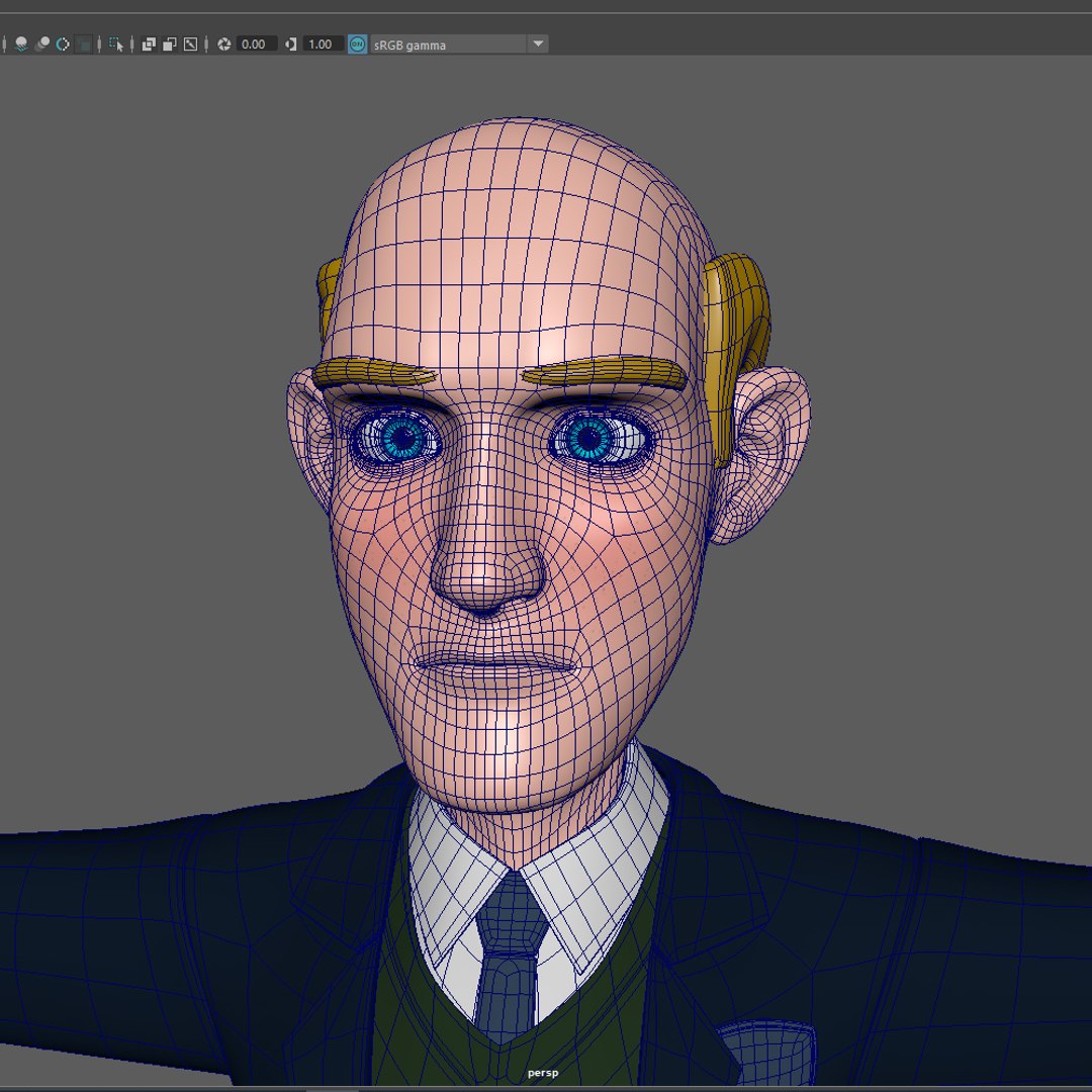 Man Cartoon Professor 01 3D - TurboSquid 1621844