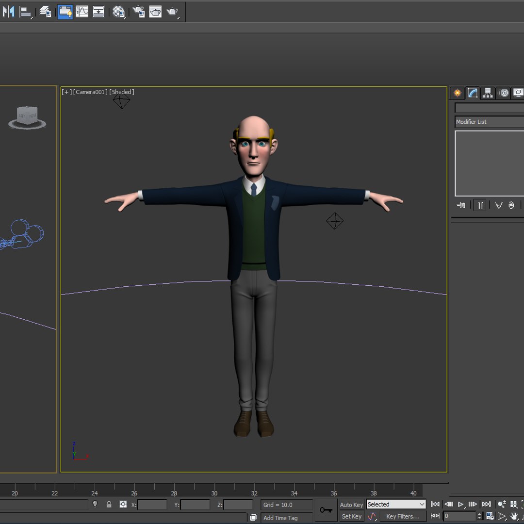 Man Cartoon Professor 01 3D - TurboSquid 1621844