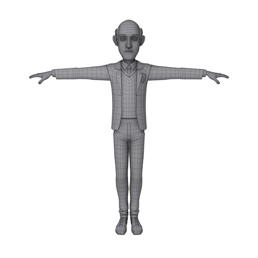 Man Cartoon Professor 01 3D - TurboSquid 1621844