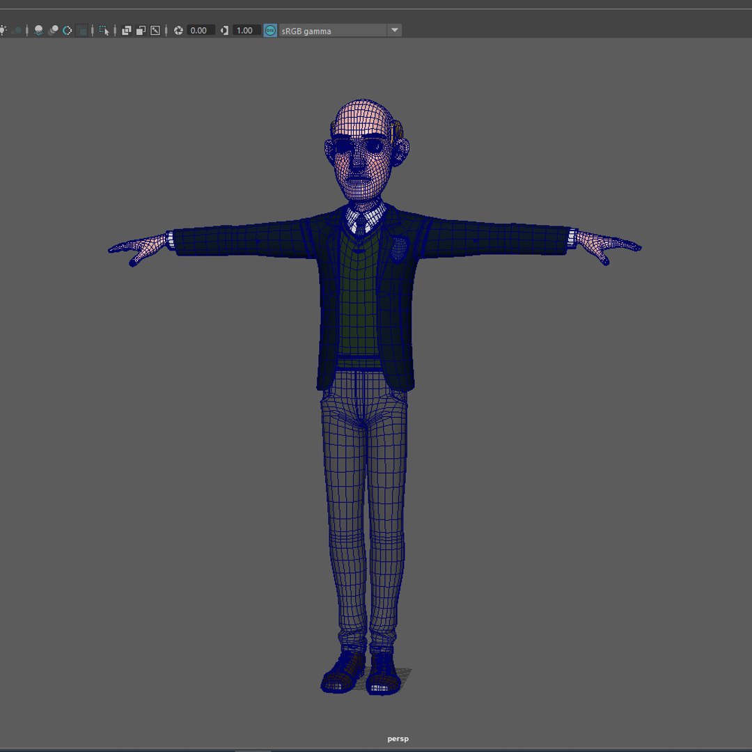 Man Cartoon Professor 01 3D - TurboSquid 1621844