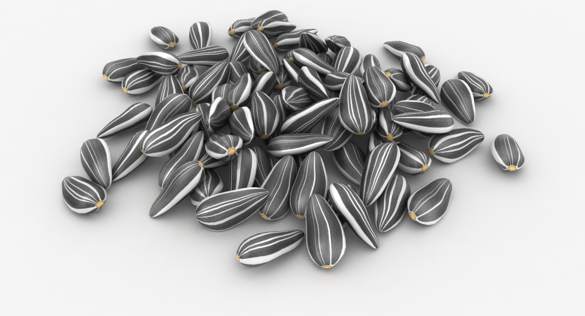 3D Sunflower Seeds Pile Collection model - TurboSquid 2108610