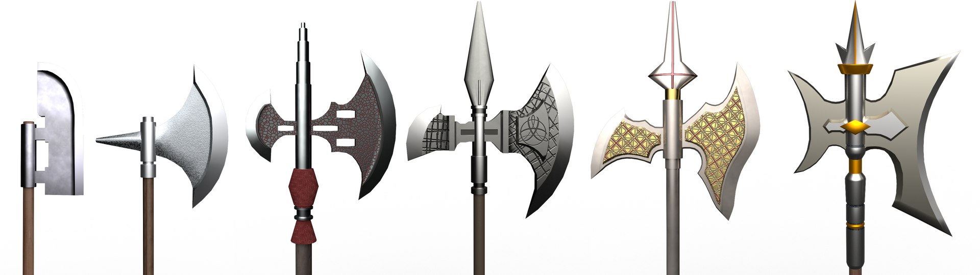 3D Model Halberds Low-poly - TurboSquid 2059756