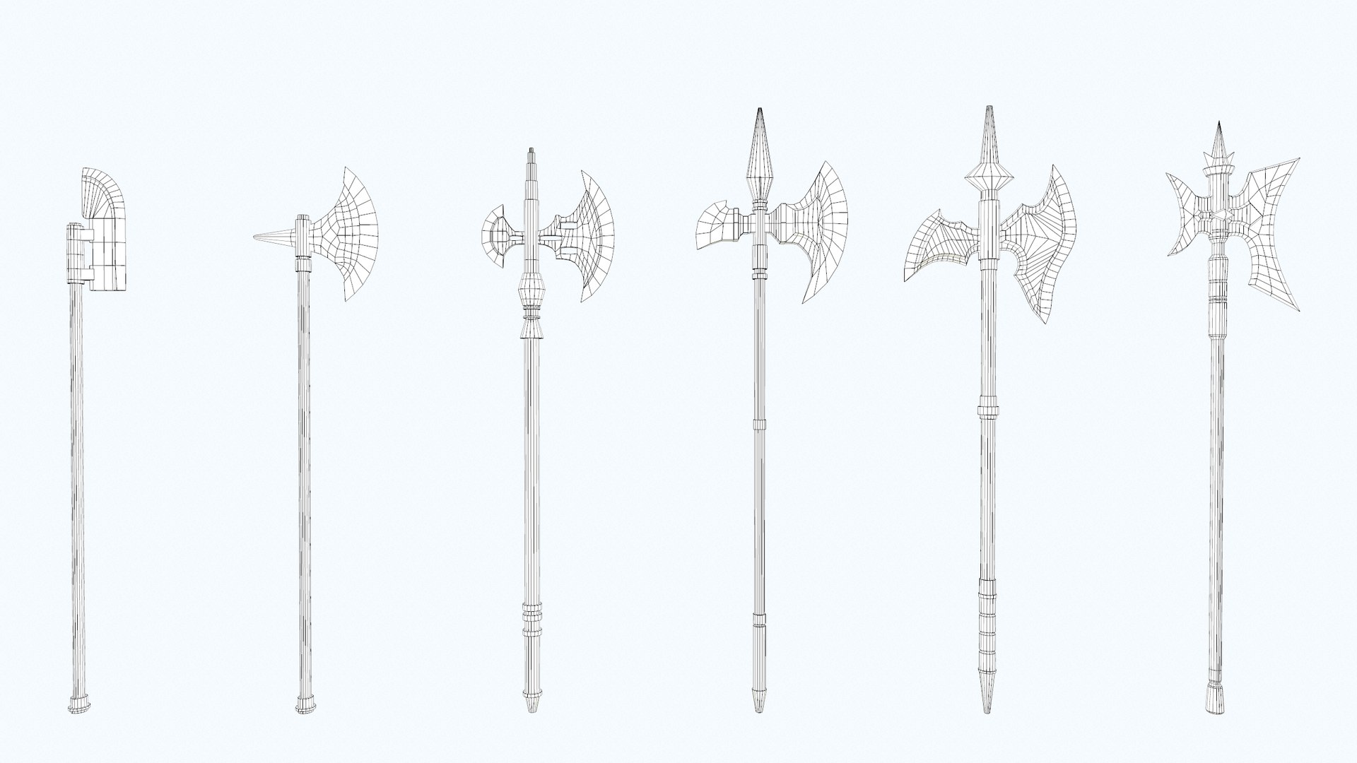 3D Model Halberds Low-poly - TurboSquid 2059756