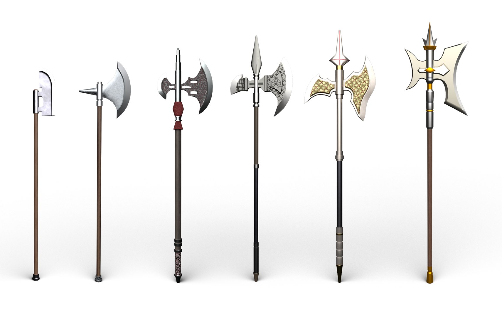 3D Model Halberds Low-poly - TurboSquid 2059756
