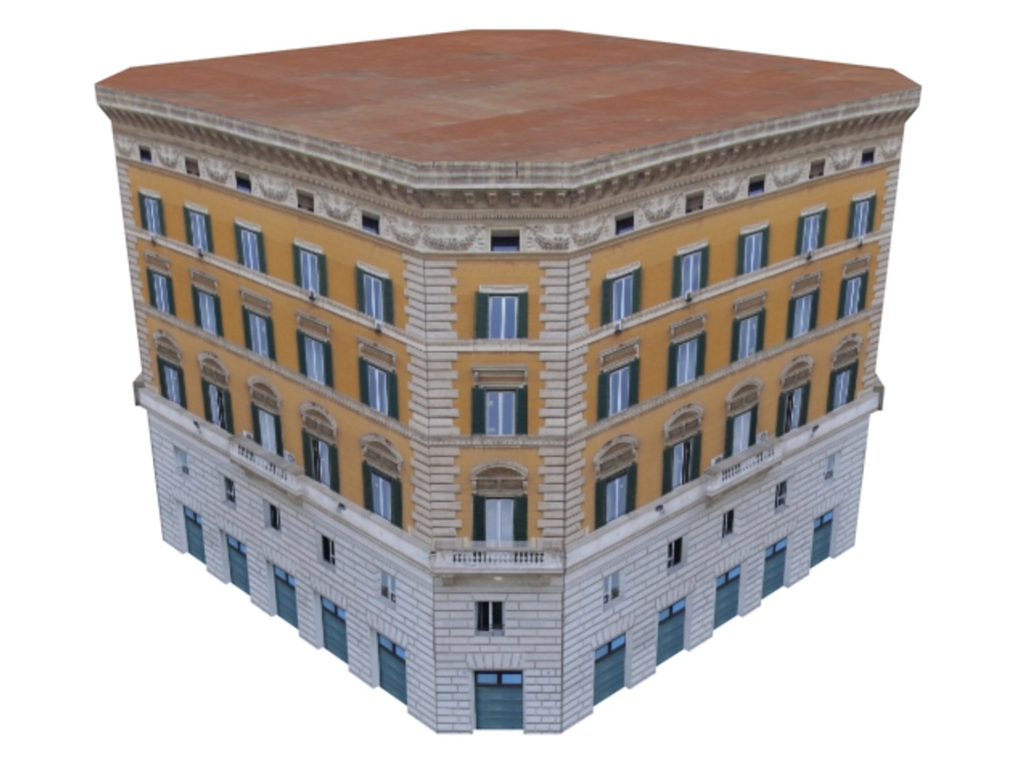 European Bank Building Structure 3ds