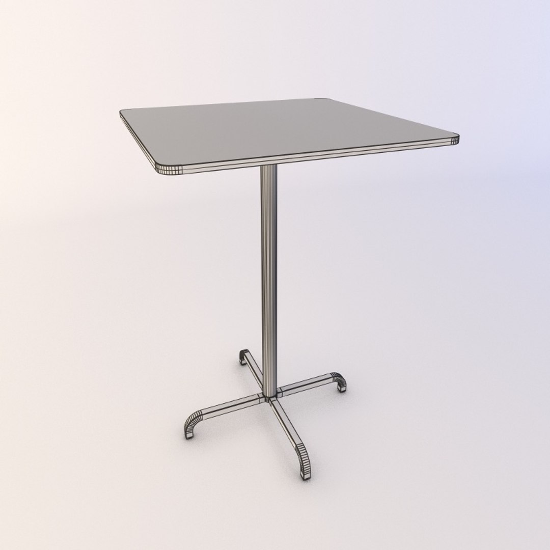 Free Emeco Square Bar Table 3d Model