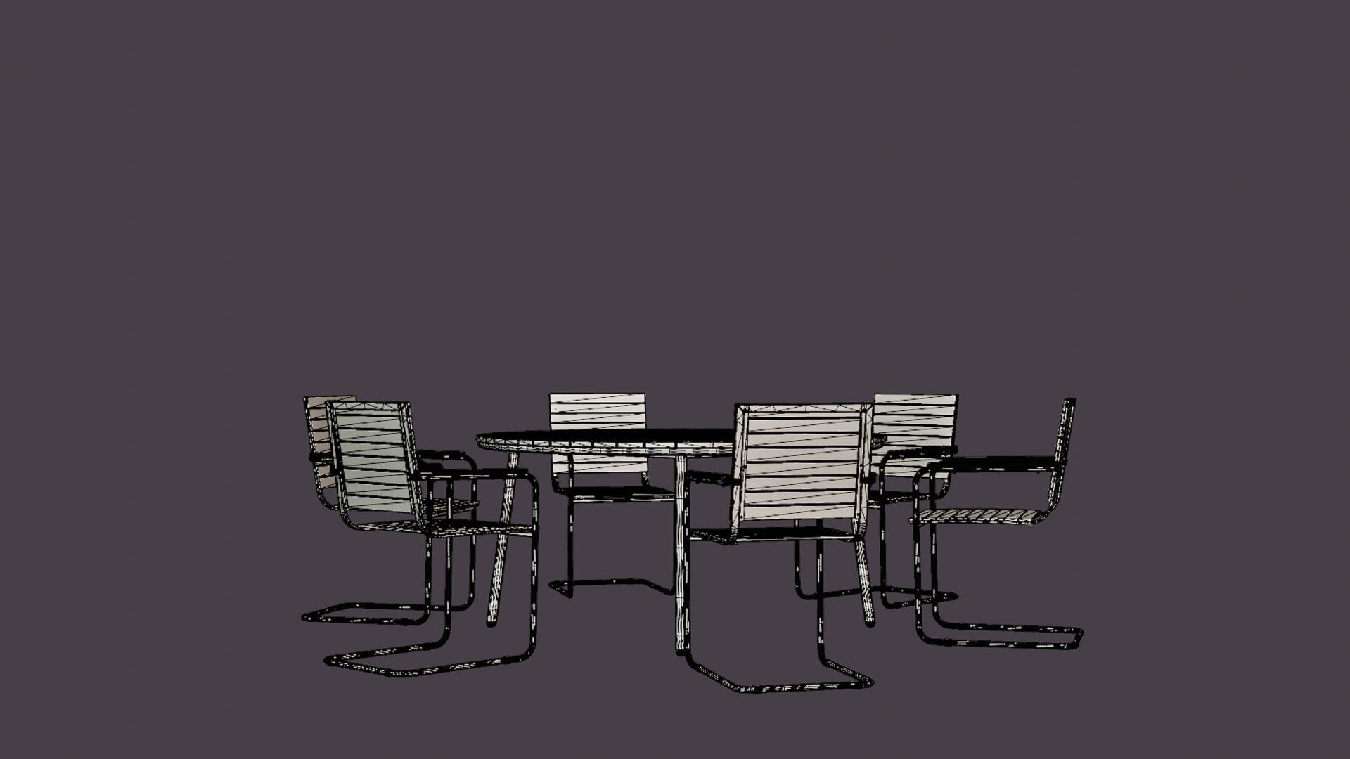 3D Model Malo And Reso Dining Set - TurboSquid 2240810