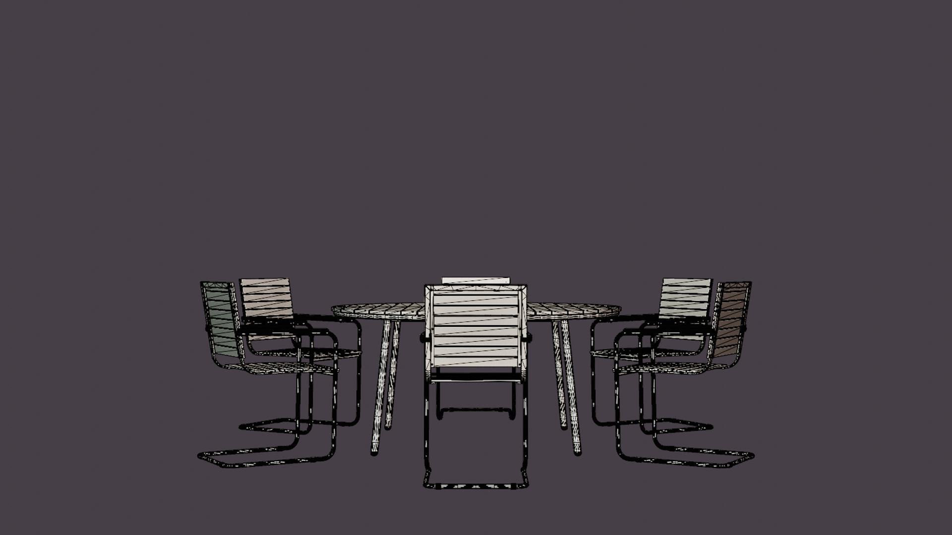 3D Model Malo And Reso Dining Set - TurboSquid 2240810