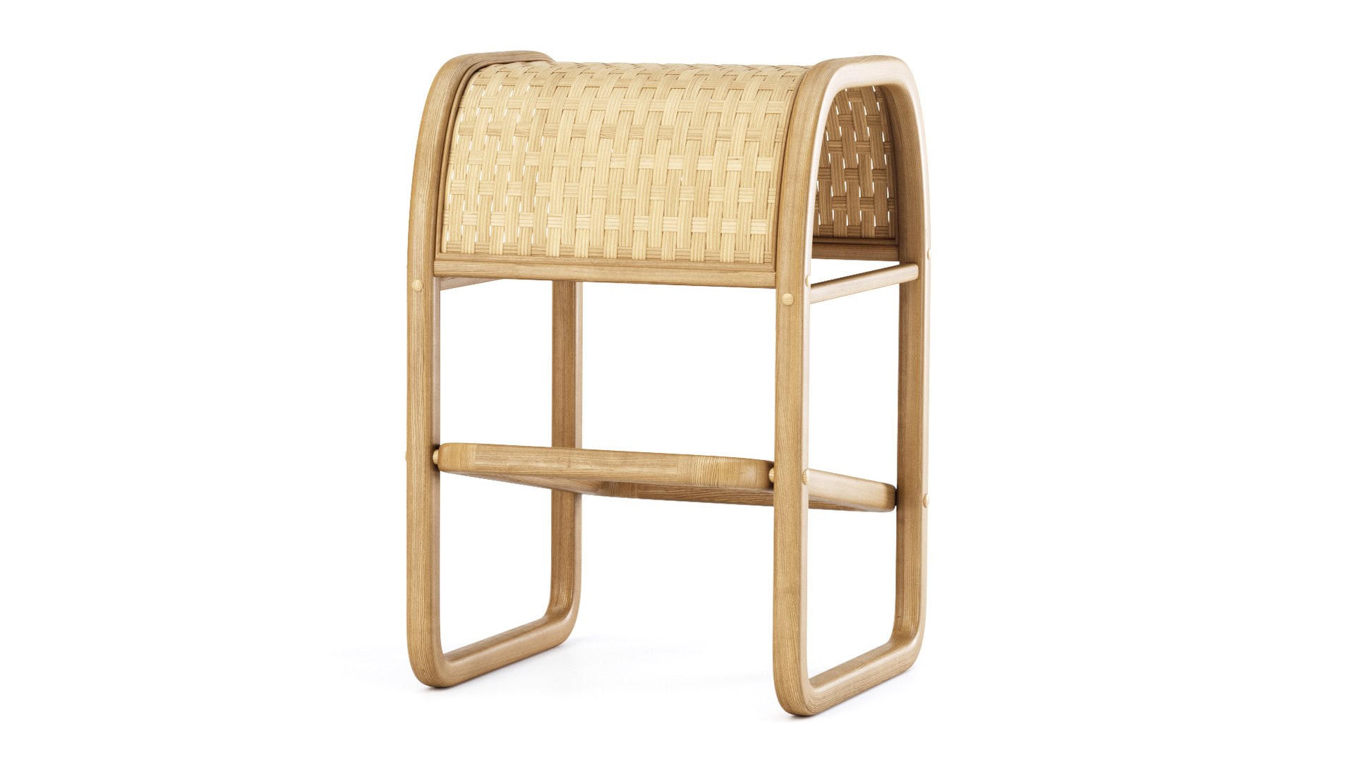 Lucy Rattan Bar Stool By Bpoint Design Model - TurboSquid 2030823
