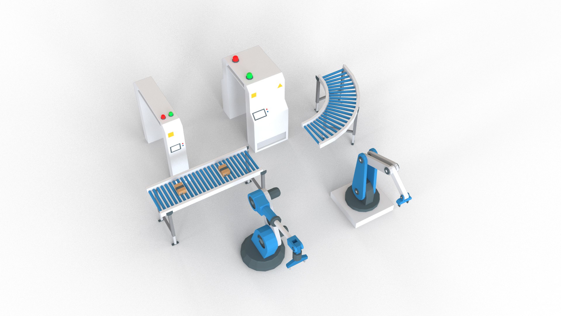 Warehouse Assembly Line Industry Zone 3D - TurboSquid 1997515