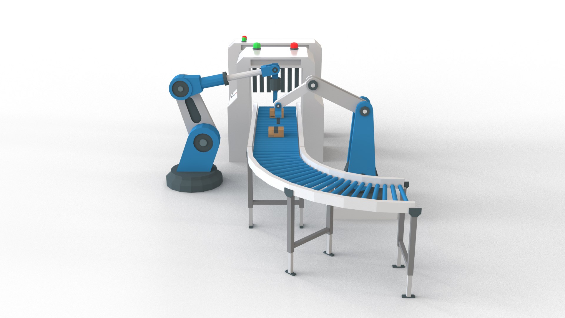 Warehouse Assembly Line Industry Zone 3D - TurboSquid 1997515