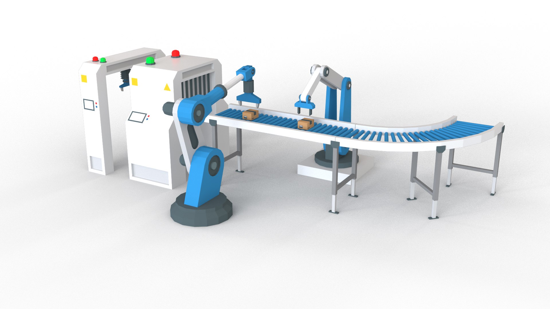 Warehouse Assembly Line Industry Zone 3D - TurboSquid 1997515