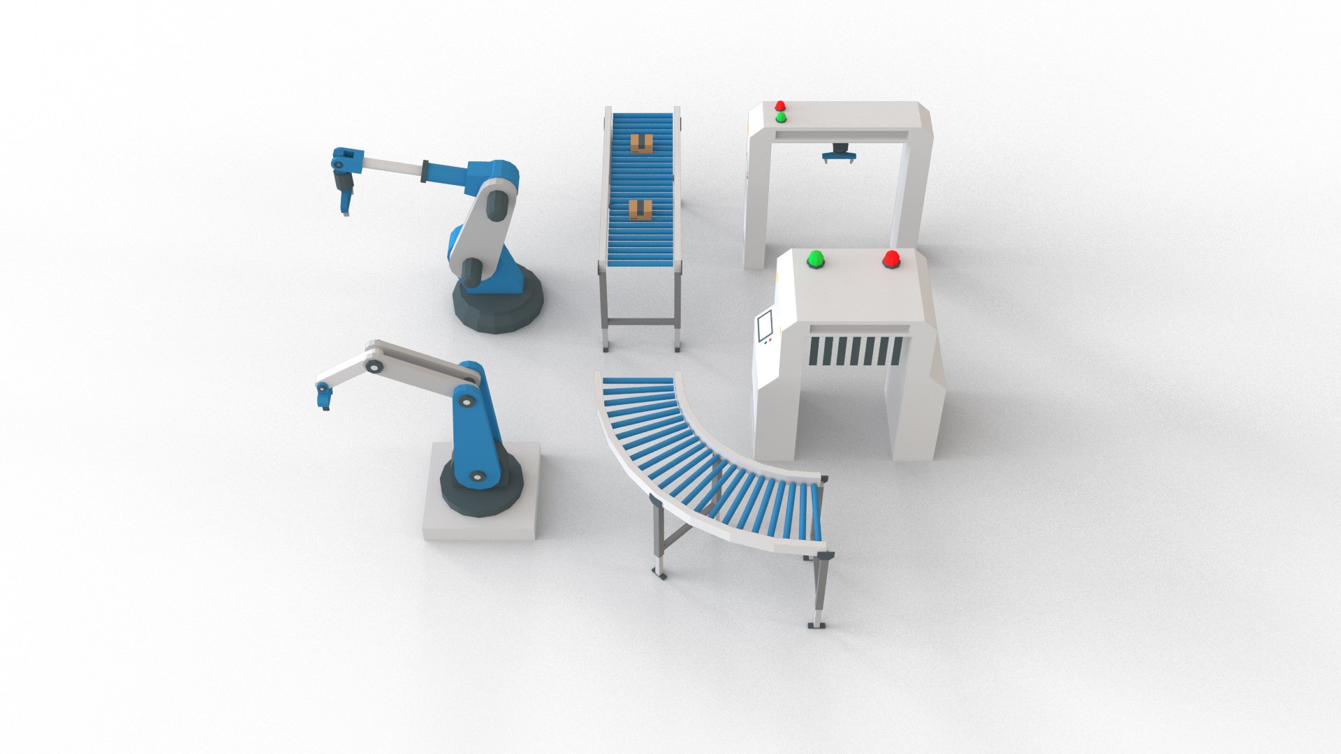 Warehouse Assembly Line Industry Zone 3D - TurboSquid 1997515