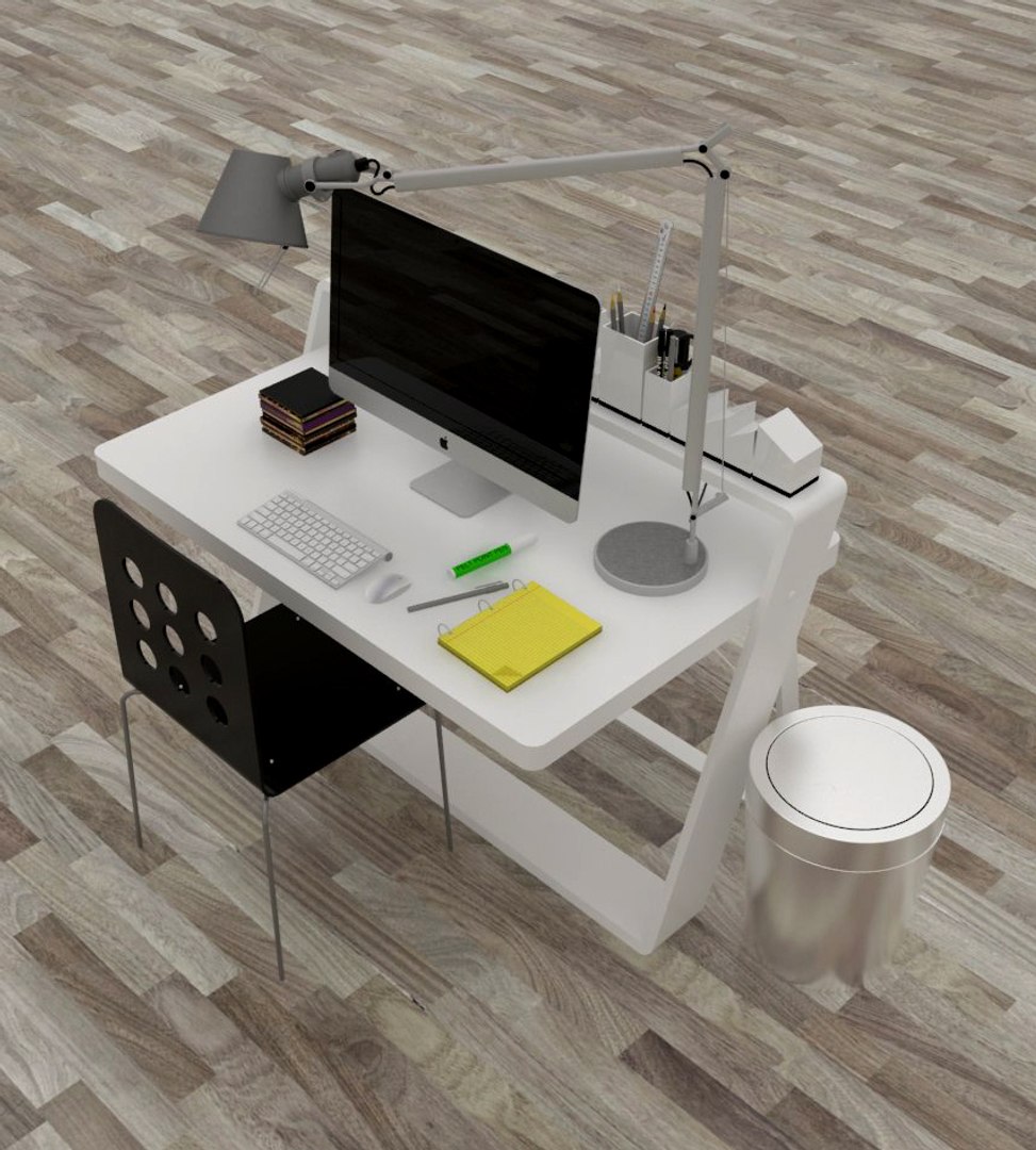 Office Desk 3D Model - TurboSquid 1239542