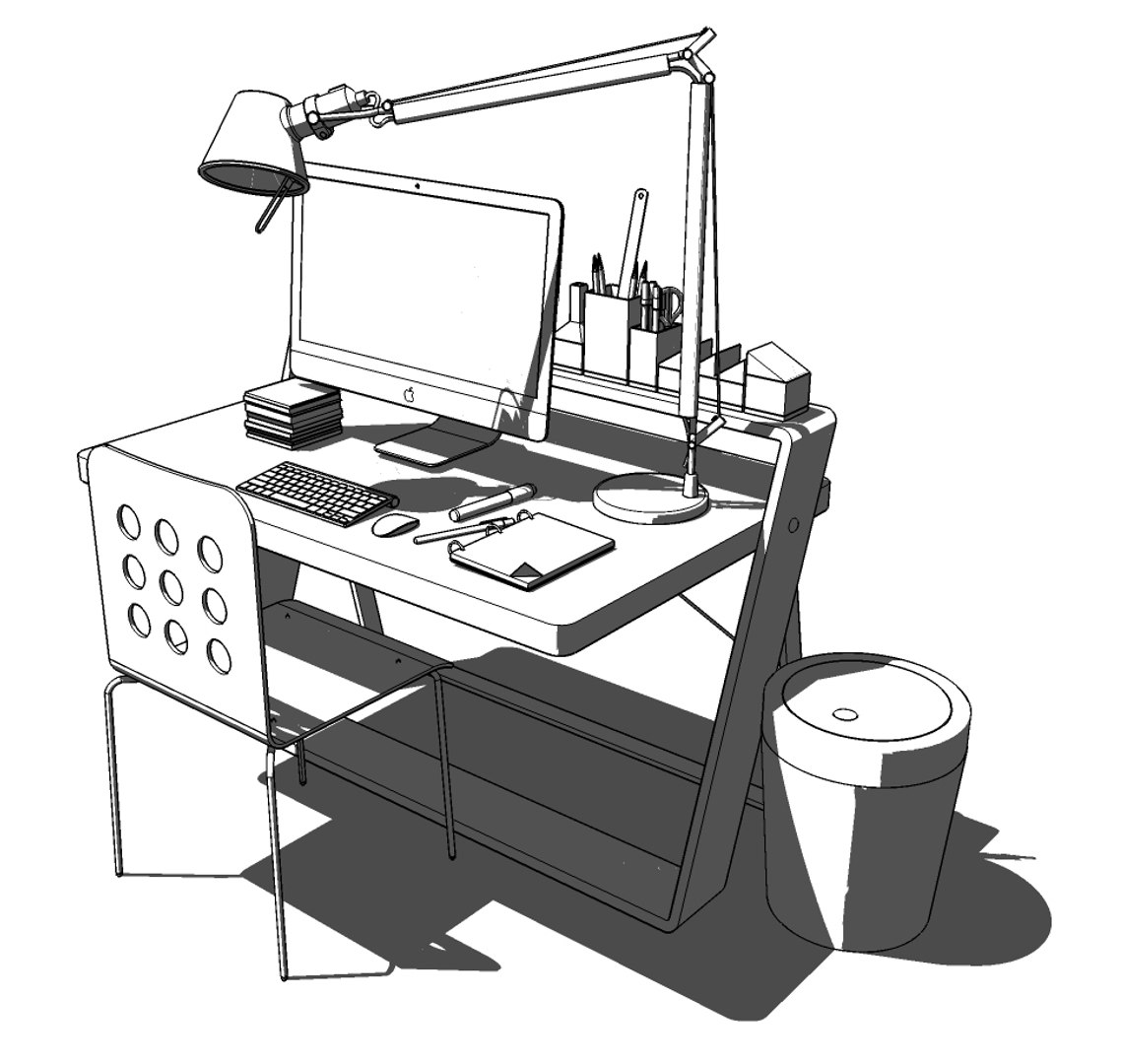 Office Desk 3D Model - TurboSquid 1239542