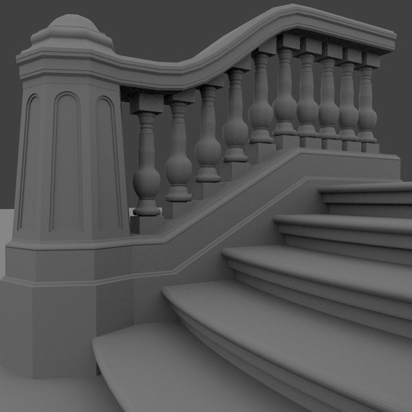 stairs old 3d obj