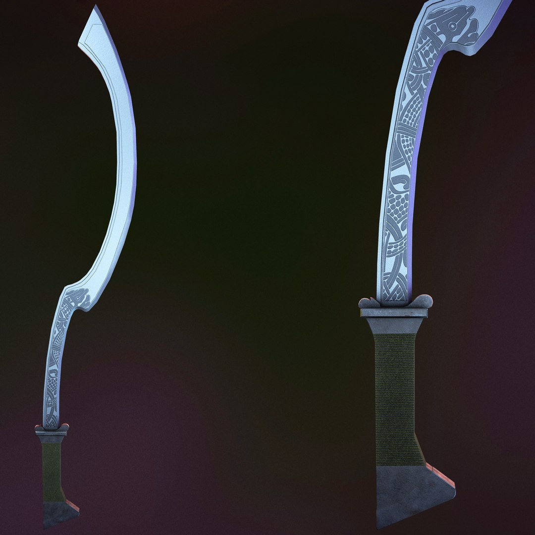 Long Sickle Battle Sword 3D model - TurboSquid 1714669