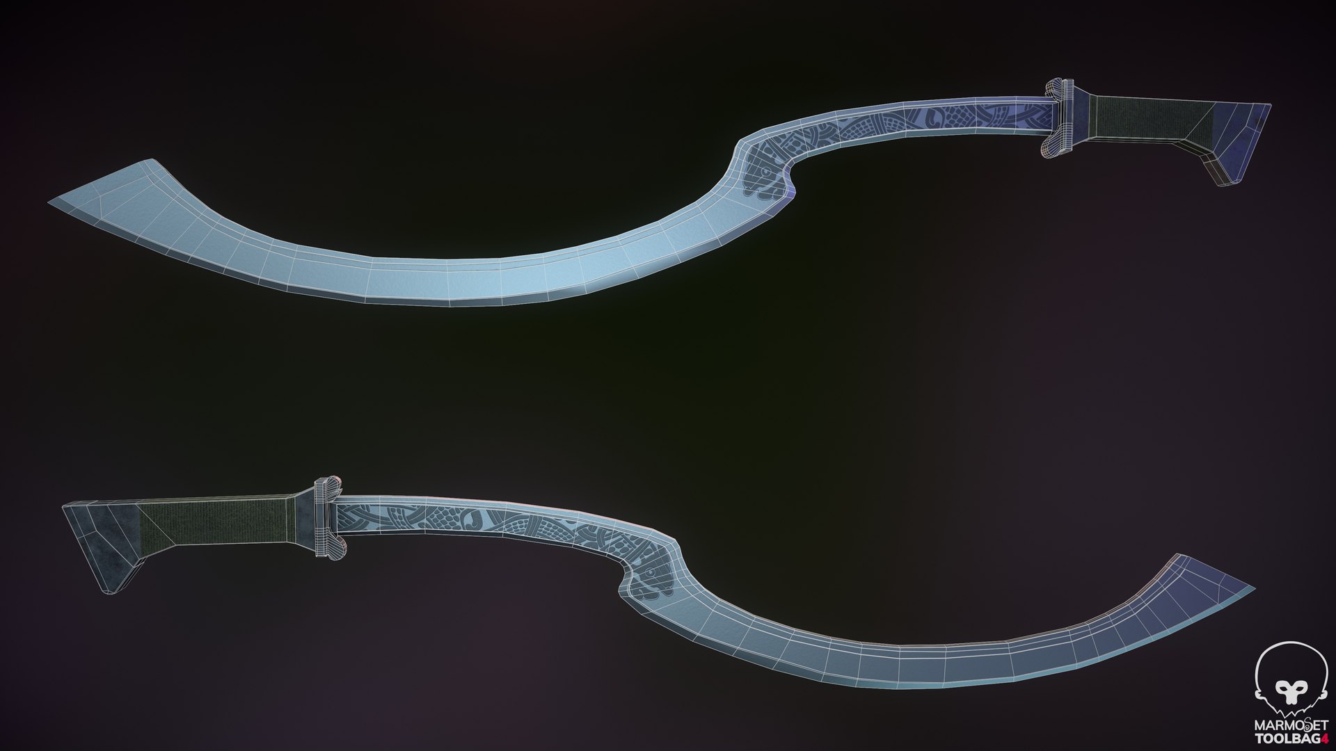 Long Sickle Battle Sword 3D Model - TurboSquid 1714669