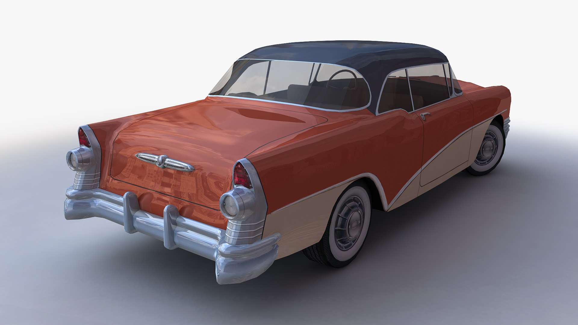 Retro Generic Sedan 04 LOW POLY 3D model - TurboSquid 1721244