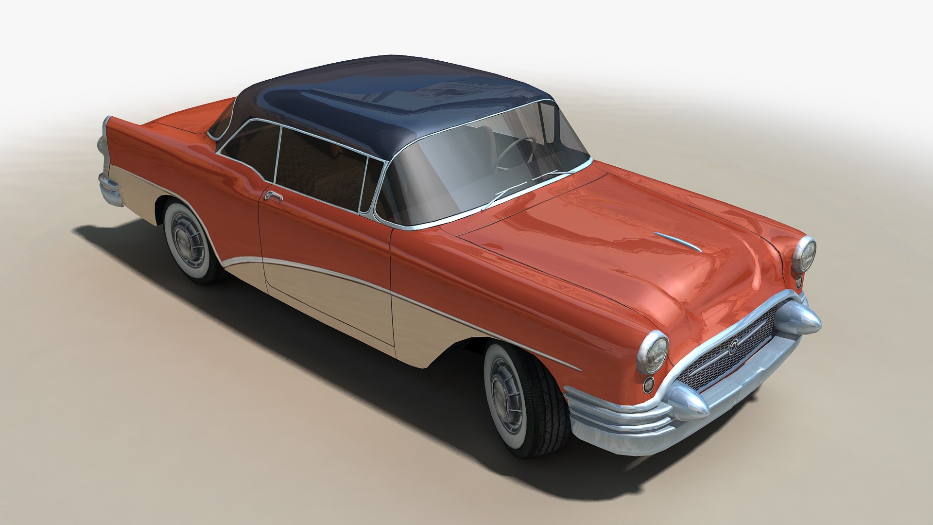 Retro Generic Sedan 04 LOW POLY 3D Model - TurboSquid 1721244