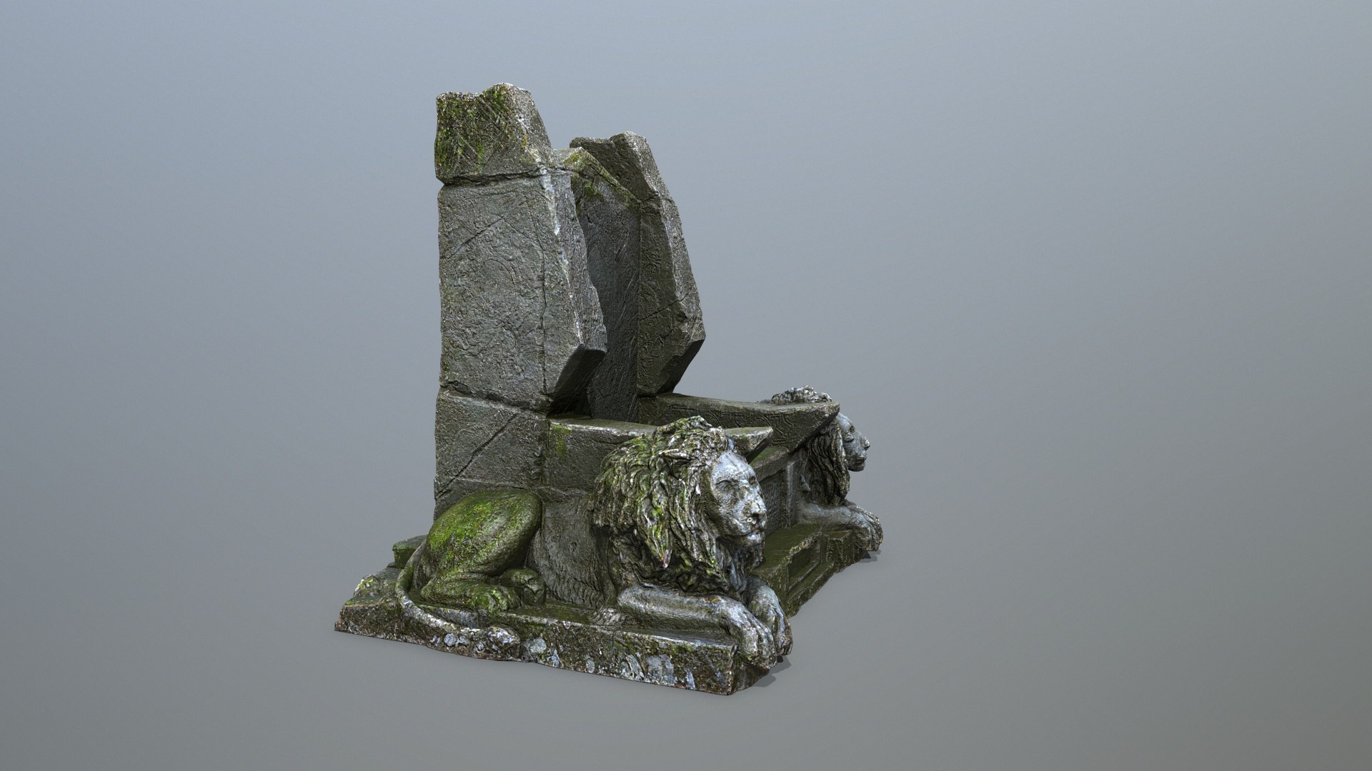 Lion Throne Model - TurboSquid 2299681