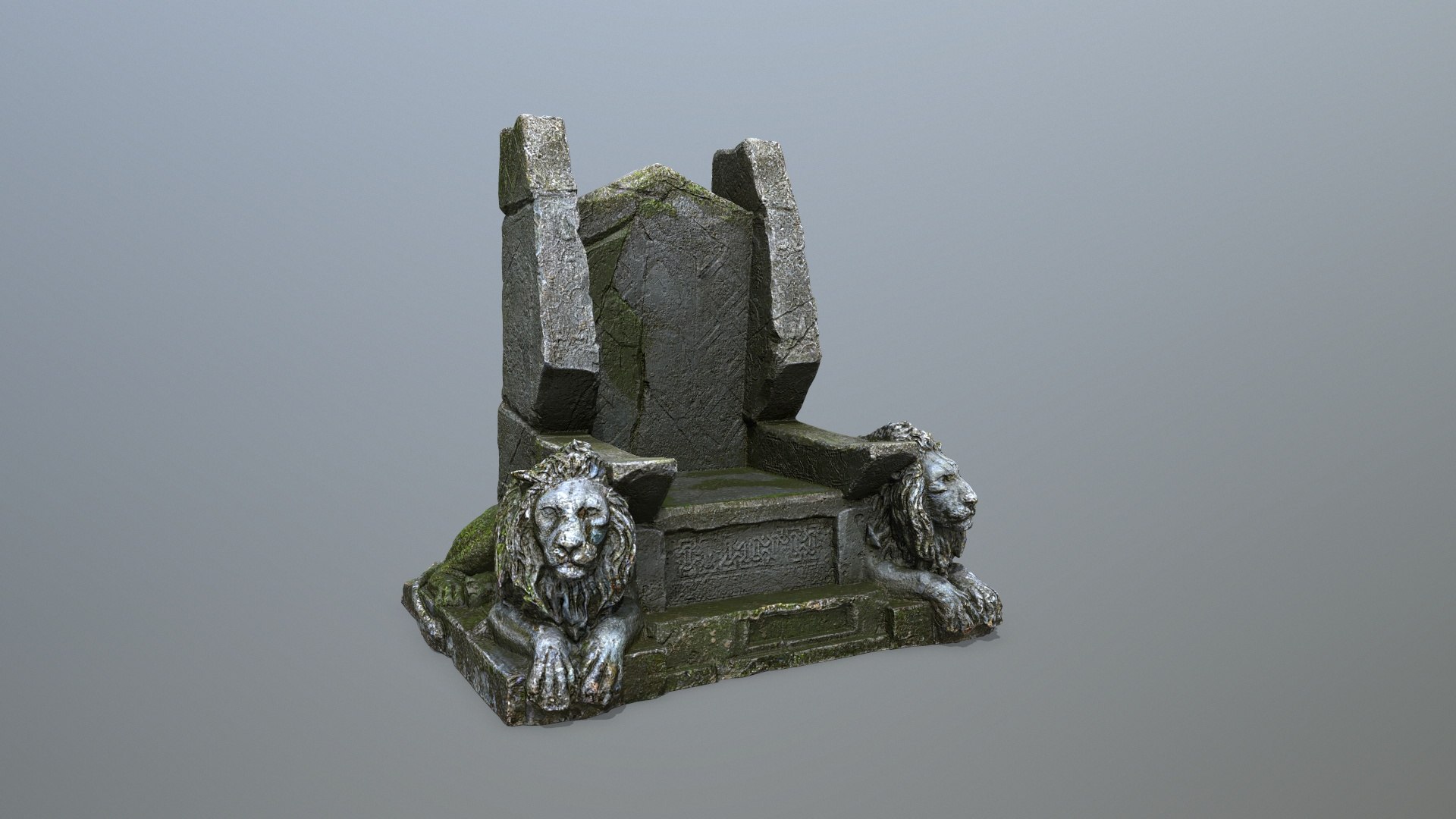 Lion Throne Model - TurboSquid 2299681