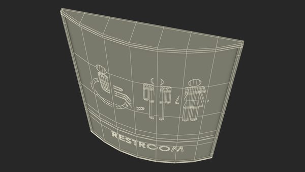 3D model Unisex Accessible Restroom Sign - TurboSquid 2042727