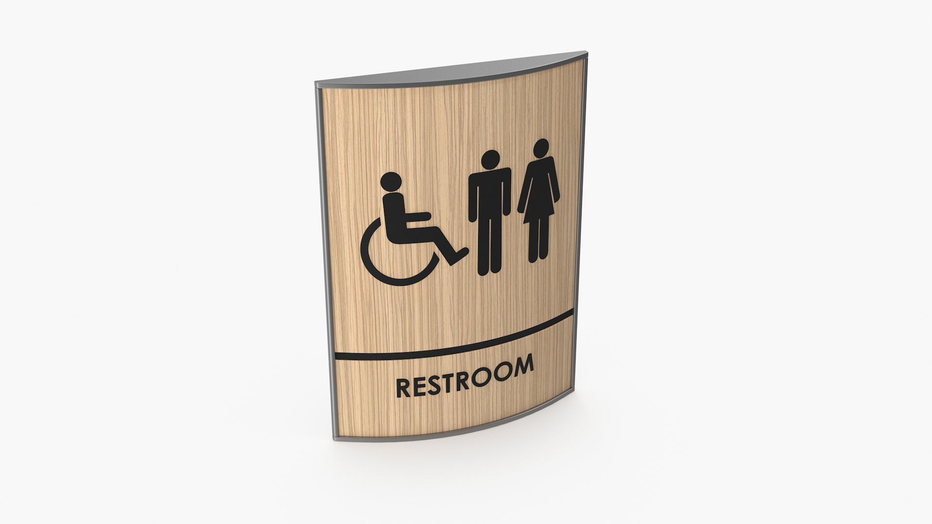 3D Model Unisex Accessible Restroom Sign - TurboSquid 2042727