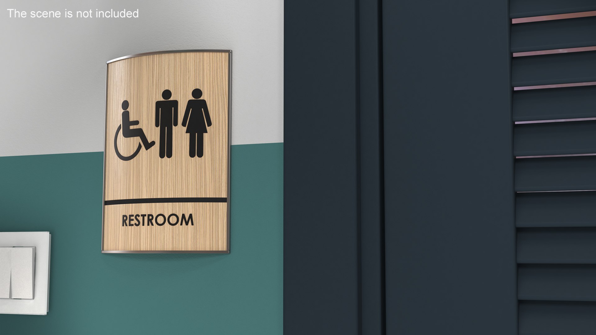 3D Model Unisex Accessible Restroom Sign - TurboSquid 2042727