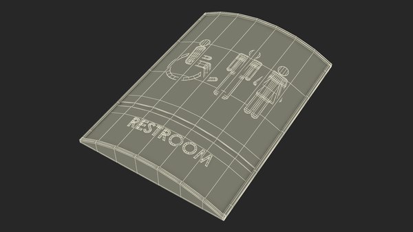 3D model Unisex Accessible Restroom Sign - TurboSquid 2042727