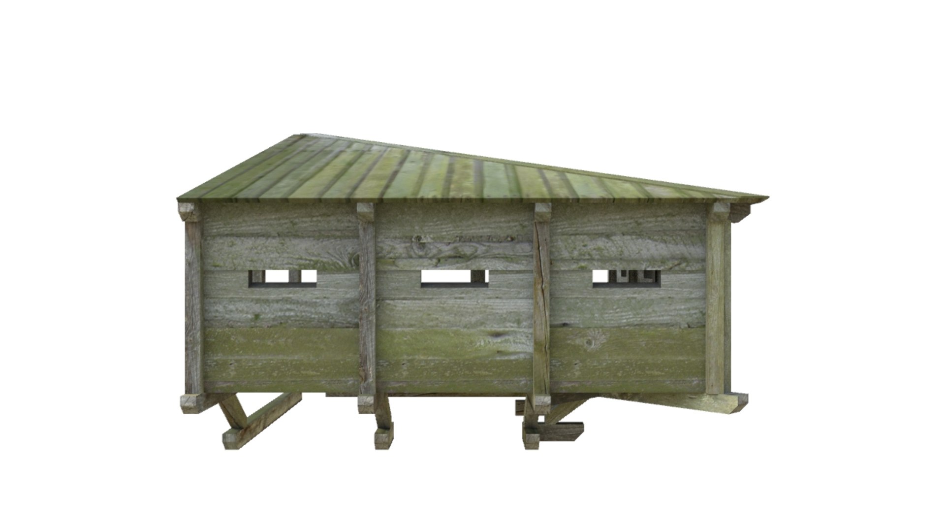 3d model castle hoarding section