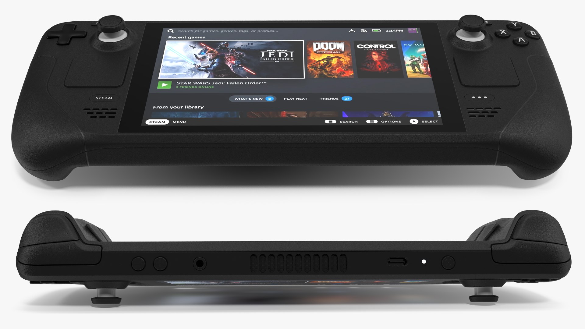 3D Steam Deck Handheld Gaming Computer ON Model - TurboSquid 1833298