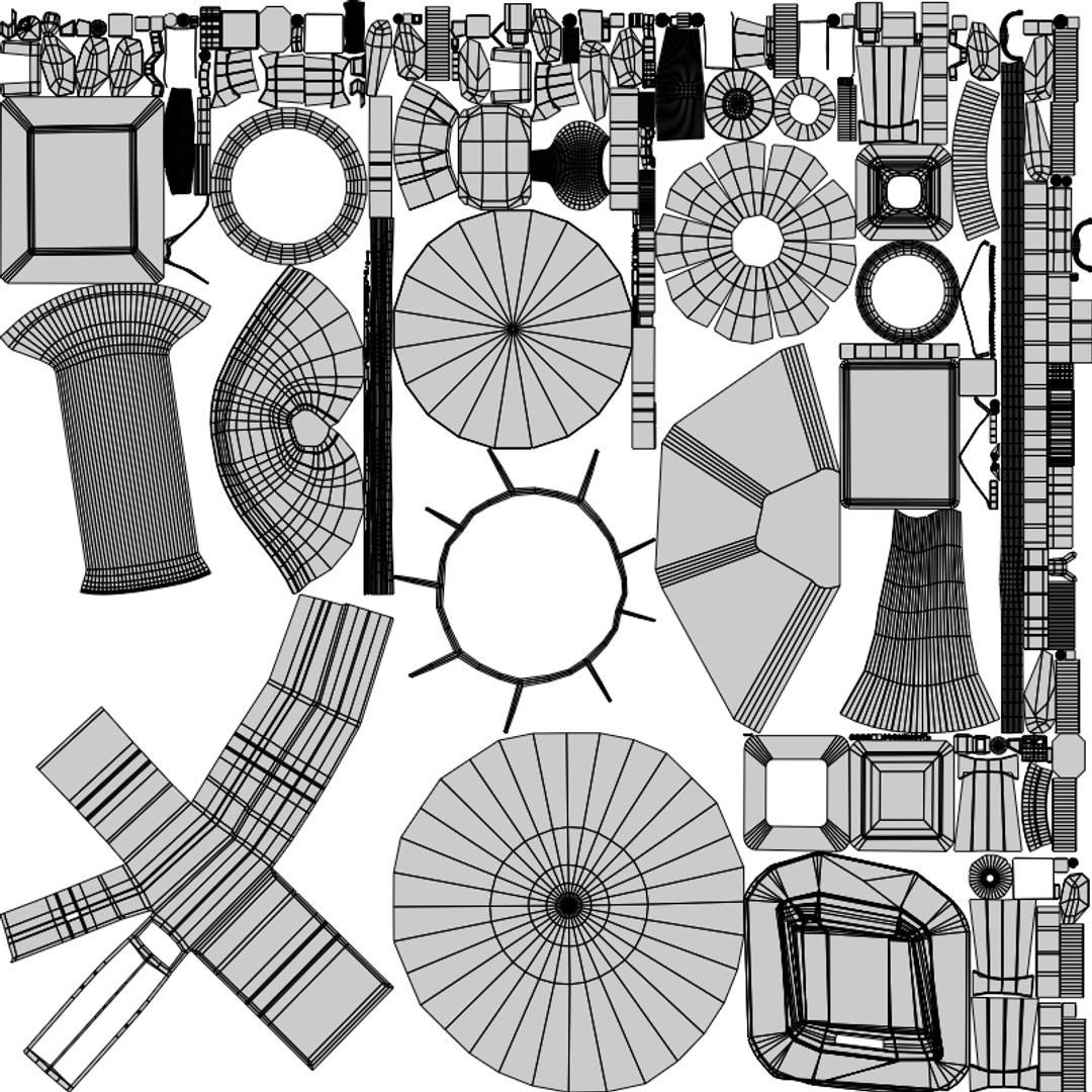 3D Retro Mid Century Mod Props Model - TurboSquid 2025482