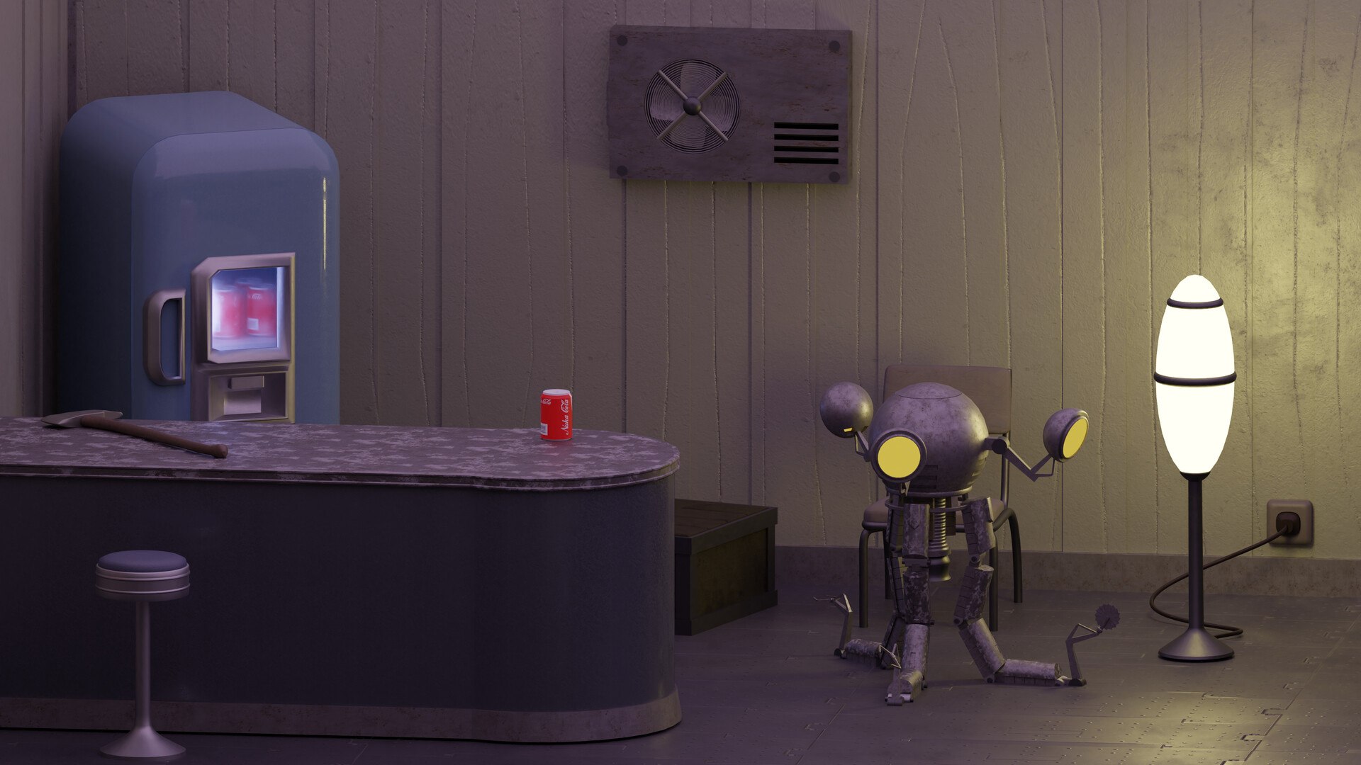 3D Retro Mid Century Mod Props Model - TurboSquid 2025482