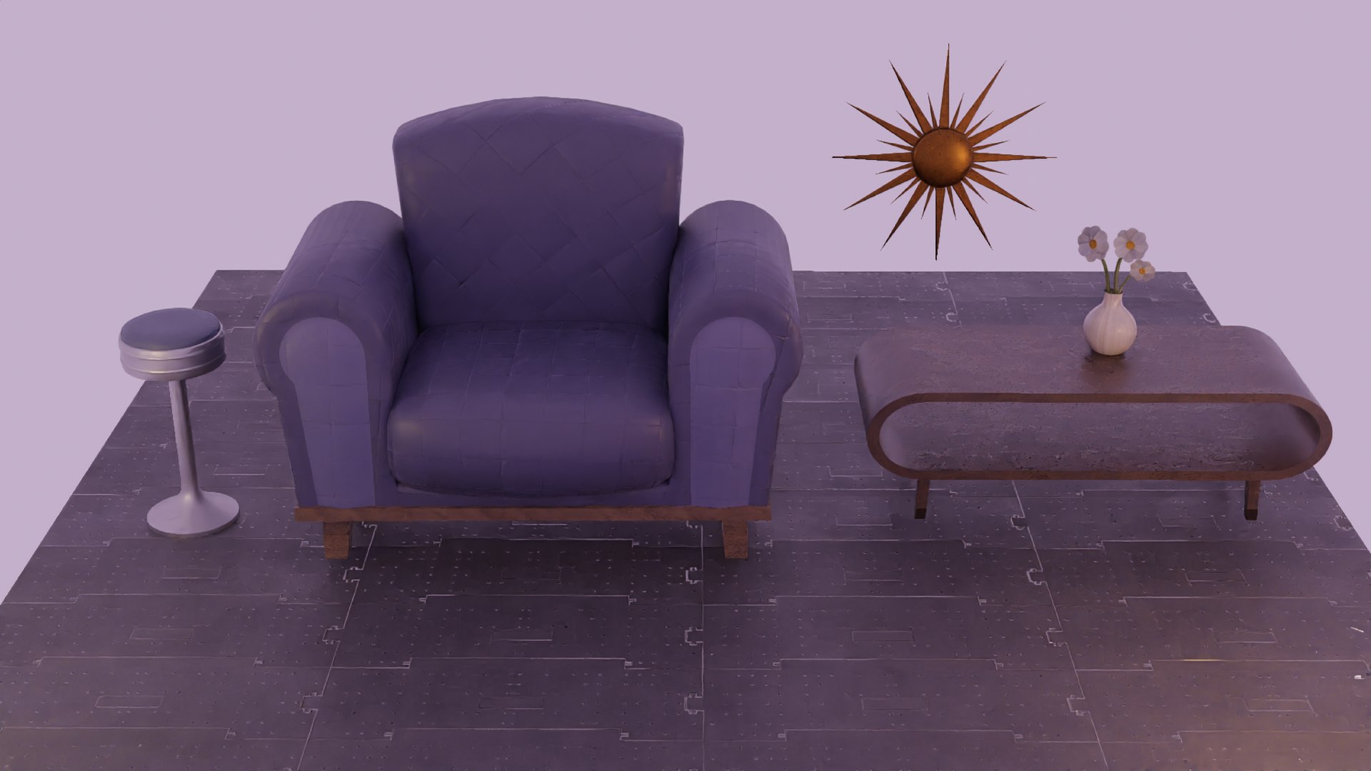 3D Retro Mid Century Mod Props Model - TurboSquid 2025482