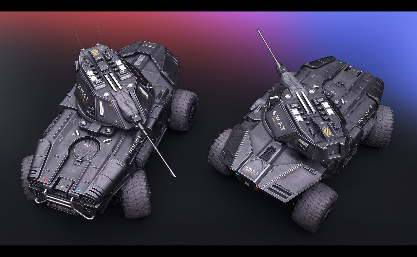 Sci Fi Apc Set 3D Model - TurboSquid 1389858