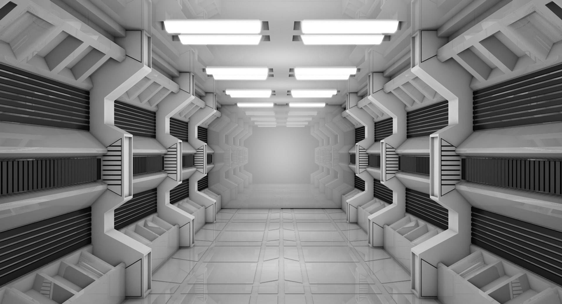 Sci Fi Corridor 3D Model - TurboSquid 1515974