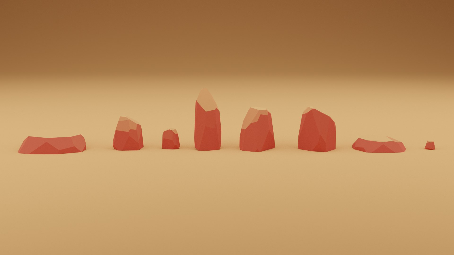 3D Model 3D Low Poly Rocks Trees - TurboSquid 1952810
