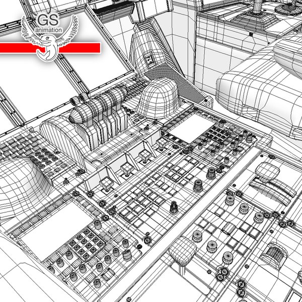 3d model airbus flight deck