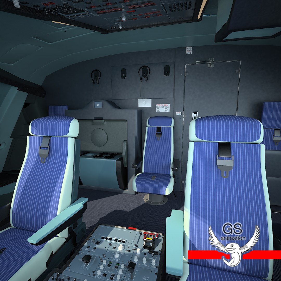 3d Model Airbus Flight Deck