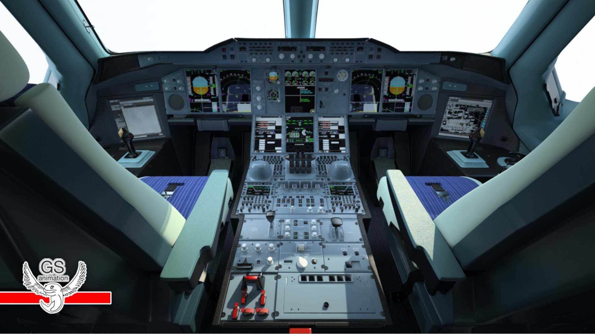 3d Model Airbus Flight Deck