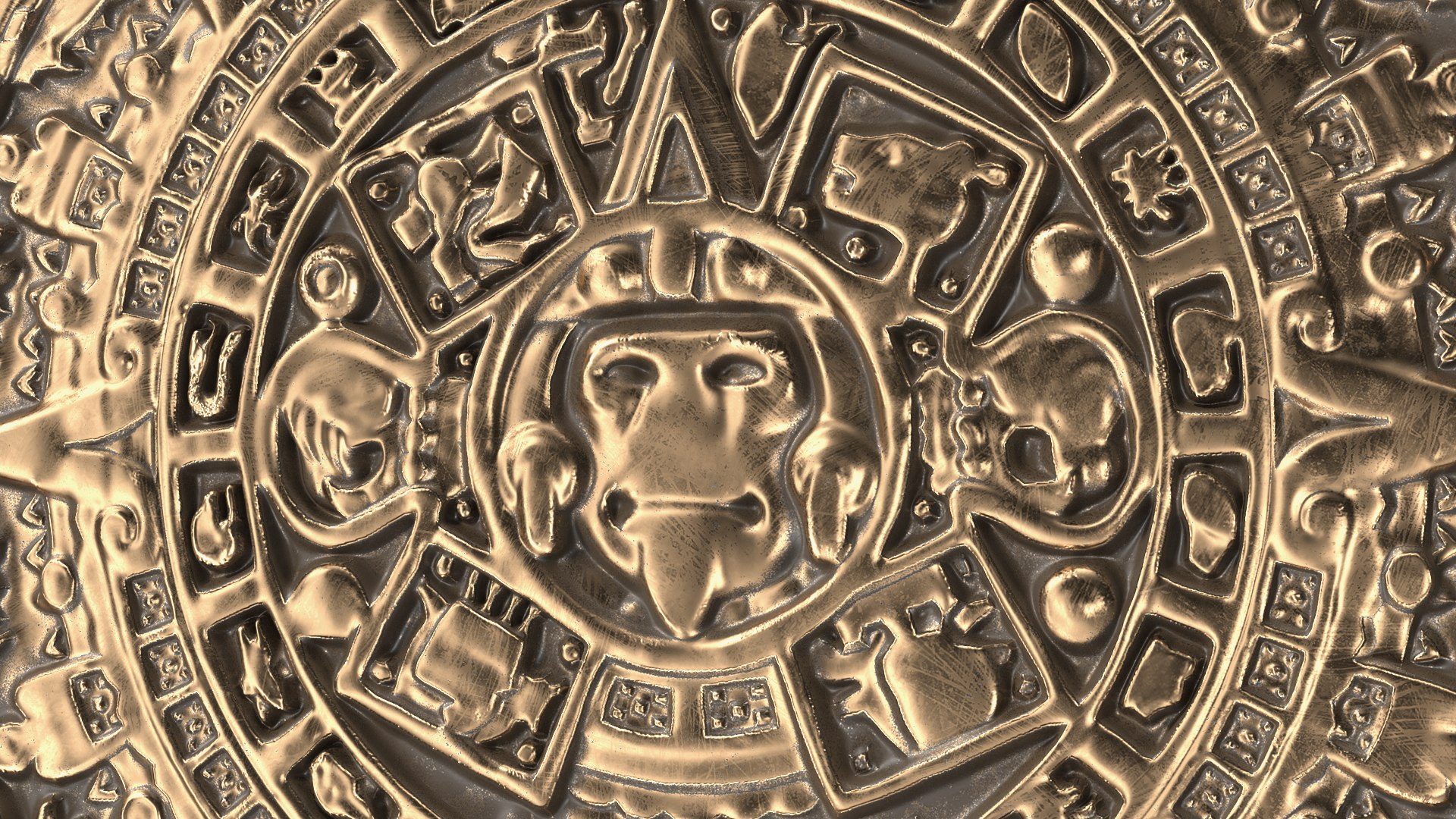 Maya Calendar Bronze model - TurboSquid 1902752